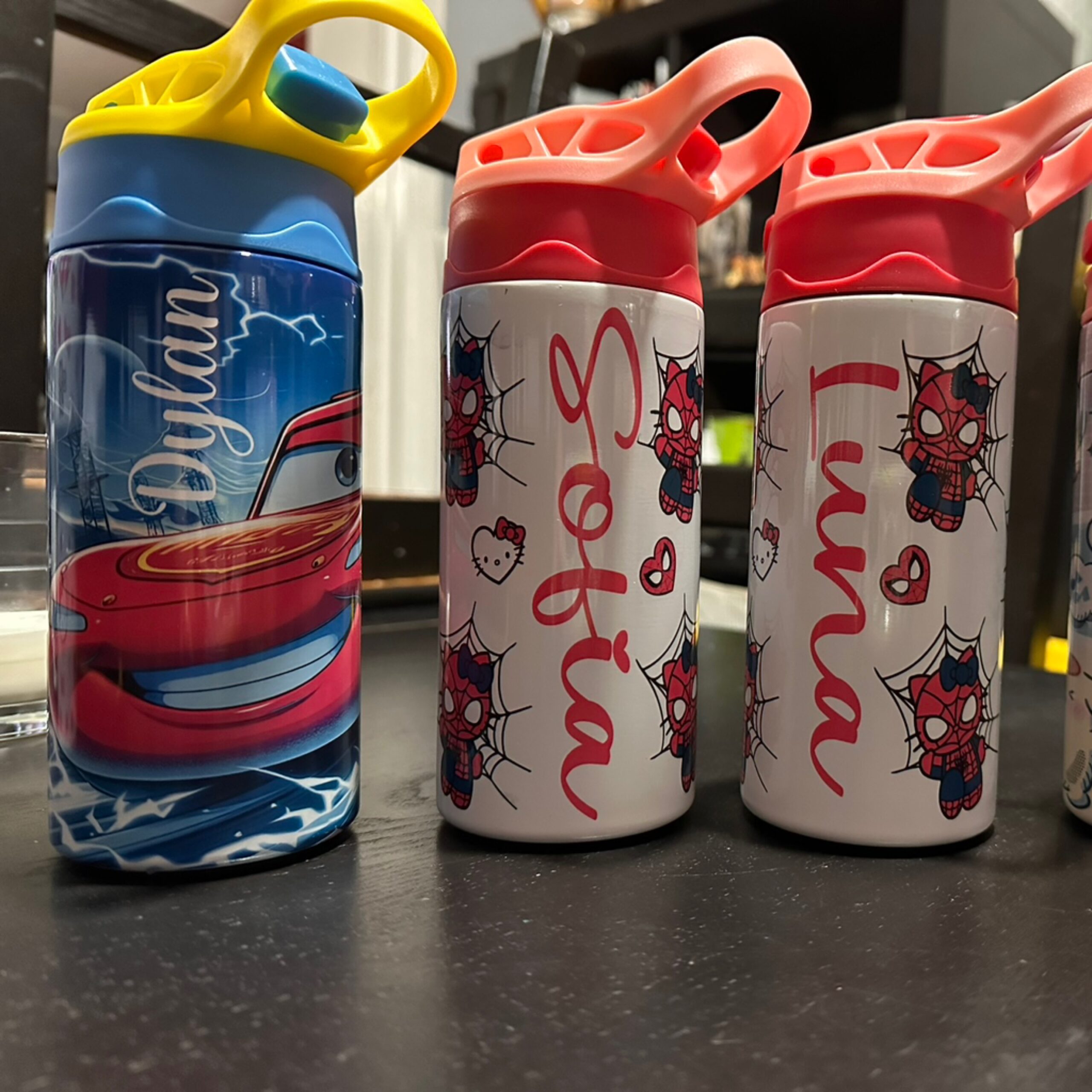 Personalized cartoon Kids water bottle tumbler 12oz – Aledeico ...